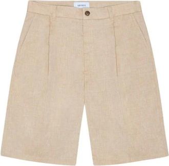 Les Deux Homme, Shorts, Beige, Taille: W34 Reece Pleated Slub Shorts