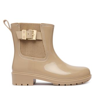 Tommy Hilfiger Gummistiefel Tommy Hilfiger Th Buckle Glossy Ankle Rain Boot FW0FW09543 Beige