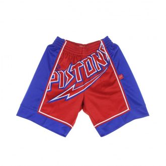 Mitchell & Ness Basketball-Shorts Mann NBA Big Face Geblasene Mode Kurzer Hartholz-Klassiker Detpis - - Sport - Herren - Rot - S