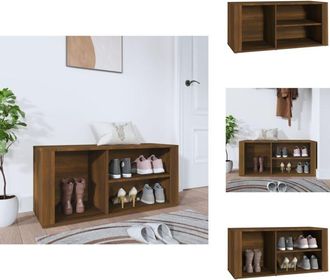 vidaXL Vidaxl - Schuhregal Braun Eichen-Optik 100x35x45 cm Holzwerkstoff - Schuhschrank - Schuhregal - Holzwerkstoff - Eiche Optik - Flurm&ouml;bel