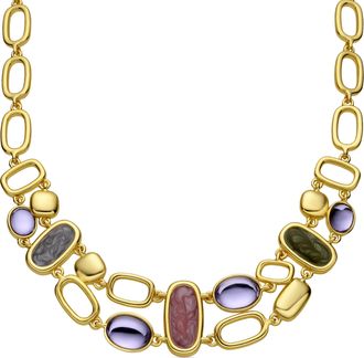 Luxenter Halskette mit mehrfarbigem Lack in 18-karat-Gold - Laido