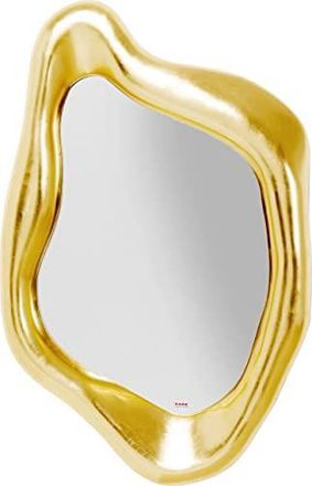 Kare Design Design Spiegel Hologram, Gold, Wandspiegel, Edler Spiegel mit Rahmen in besonderer Form, Wohnzimmer, Flur, 119x76x9 cm (H/B/T)