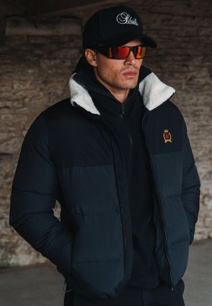 Siksilk Herren Schwarze Puffer-Jacke XS