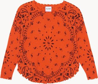 Kujten Pull cachemire col rond liquette - Pull Mela Bandana