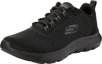 Skechers Baskets Flex Appeal 5.0 New Path pour Femme, Bordure Grise en Maille Noire, 7 UK Wide