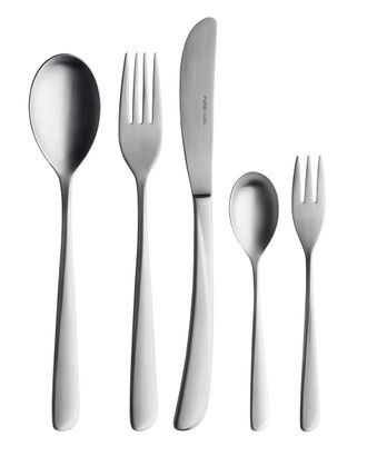 Puresigns VENTI Besteckset Edelstahl Matt Besteck mit Hohlheftmesser Silber 68-teilig
