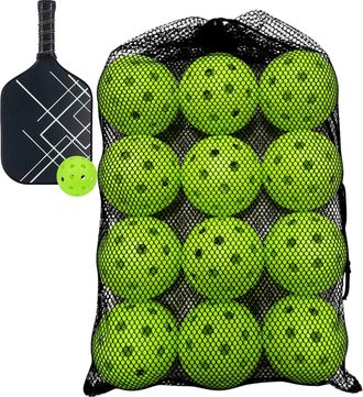 Generico Golfb&auml;lle | 12 St&uuml;ck Wurfausr&uuml;stung | Leichte, hohle B&auml;lle mit Netztasche und Kordelzug - f&uuml;r M&auml;nner Frauen Indoor Outdoor Zuhause Schule
