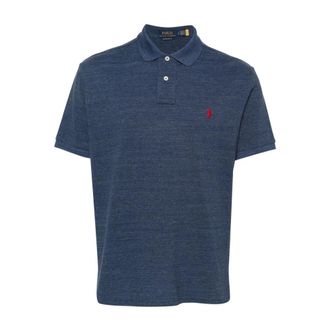 Polo Ralph Lauren Blaues Piqu&eacute; Polo T-Shirt - - Tops - Herren - Blau - S
