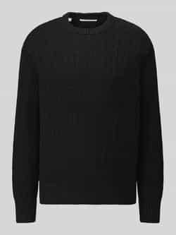 Selected Pullover mit Zopfstrickstruktur