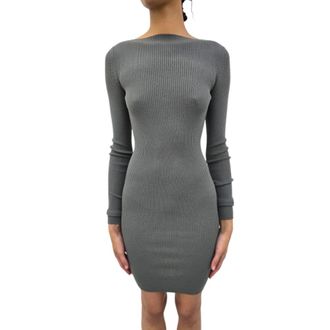 Rick Owens Al Dress - - Dresses - Damen - Grau - L