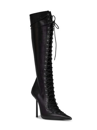 Le Silla Womens Knee-High Boots Colette Black Nappa Leather Lambskin