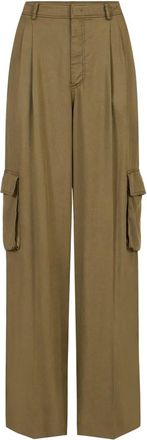Iceberg Femme, Pantalons, Vert, Taille: 34 FR Relaxed Wide Pantalons