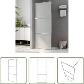 vidaXL vidaXL Glaswand - Begehbare Duschwand mit voll mattiertem ESG-Glas 100x195 cm