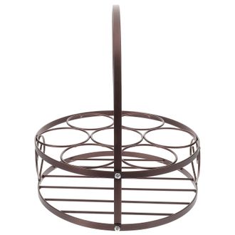 BESPORTBLE Tragbarer Bierflaschentr&auml;ger aus Metall f&uuml;r 6 Flaschen mit Griff Getr&auml;nketr&auml;ger f&uuml;r Picknick Bar und Heimgebrauch