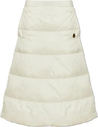 Moncler Jupe midi r&eacute;versible matelass&eacute;e - Femme - Jupes - Beige - Taille: 34 FR