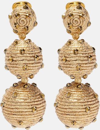 Oscar De La Renta Verzierte Clip-Ohrringe