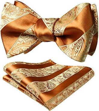 Hisdern Mouchoir floral en jacquard pour homme