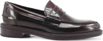 Frau Femme, Chaussures, Rouge, Taille: 36 EU Mocassins College en Cuir Brossé