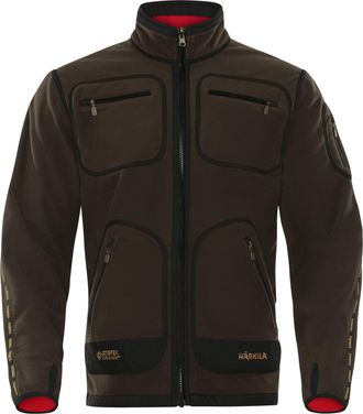Härkila Kamko Fleece Jacke | Wendbare Jagdjacke in Brown/Red | Winddicht, Wasserabweisend & Atmungsaktiv mit GORE-TEX INFINIUM Windstopper | Weiches Fleece & 