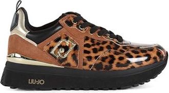 Liu Jo Baskets en cuir et tissu Maxi Wonder 01 | 5BLDSBF5009EX332 S19C1 Marron Clair, marron clair, 39 EU