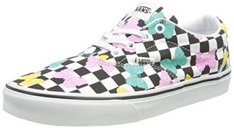 Vans Baskets Doheny pour Femme, Motif Papillon &agrave; Carreaux Blanc, 39 EU