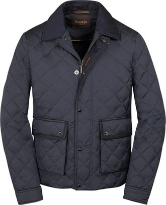 Moorer Gesteppte Jacke mit Klappentasche - Blau