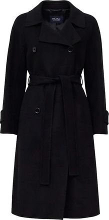 Max Mara Knielanger Mantel - Schwarz