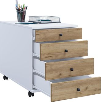 VCM Rollcontainer/Beistellcontainer mit Schubladen/Ma&szlig;e ca. H. 57 x B. 42 x T. 50 cm/B&uuml;rocontainer - Lona