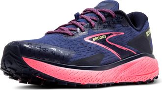 Brooks Damen Divide 5 Sneaker, Grey Blue/Pink/Lime, 42.5 EU