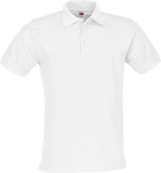 Fruit Of The Loom Premium Polo + GRATIS MyShirt Stoffbeutel, Farbe:wei&szlig; + GRATIS MyShirt Stoffbeutel, Gr&ouml;&szlig;e:L