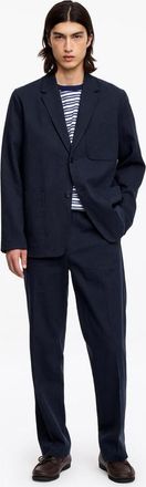 Arket Blazer Aus Leinenmischung -Blau