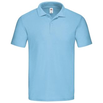 Fruit Of The Loom Original Polo 63-505-0 Herren Baumwoll Poloshirt, Farbe:Pastellblau, Gr&ouml;&szlig;e:3XL