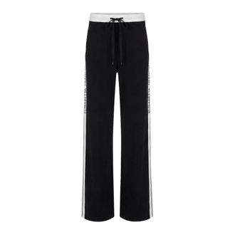 Elisabetta Franchi Strickhose mit Logo - - Trousers - Damen - Schwarzk - L