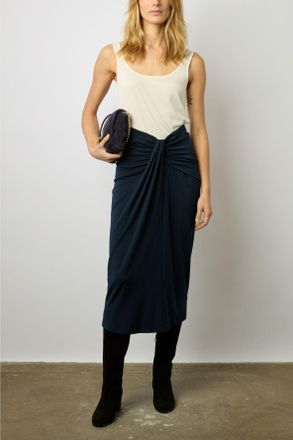 Gerard Darel Jupe mi-longue en jersey - DOLINE - Marine