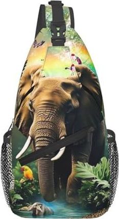 Generic Sac &agrave; bandouli&egrave;re pour homme - For&ecirc;ts tropicales et faune - Sac &agrave; bandouli&egrave;re de voyage pour homme