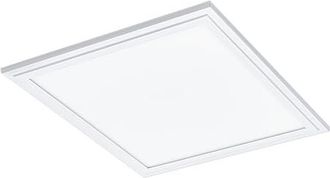 Eglo connect LED Deckenleuchte Salobrena-C mit Fernbedienung, Smart Home Deckenlampe dimmbar, Panel aus Aluminium und Kunststoff in Wei&szlig;, warmwei&szlig; - kaltwe