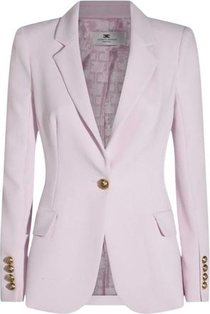 Elisabetta Franchi Blazer droit - Femme - Vestes - Rose - Taille: 46 FR