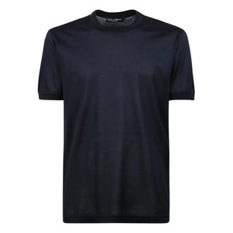 Dolce & Gabbana Homme, Tops, Bleu, Taille: XL T-shirt col rond