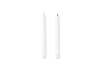 Uyuni Candles Piffany Copenhagen Lighting flammenlose LED-Kerzen, batteriebetrieben, konisch, mit Schalter Nordisches Weiß, Doppelpack (Nordisches Weiß, W2,3 x H20 