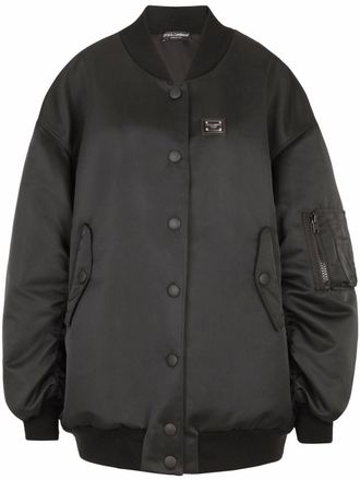 Dolce & Gabbana veste bomber à logo - Noir