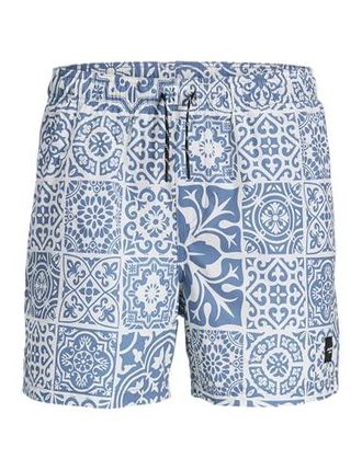 Jack & Jones Jpstmaui Jjswim AOP Tiles AKM, Quiet Harbor, S