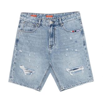 Gianni Lupo Homme, Shorts, Bleu, Taille: W30 Denim Shorts
