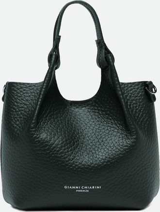 Gianni Chiarini Dua Mini-Handtasche aus geh&auml;mmertem Leder mit doppeltem Henkel