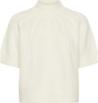 Kaffe Femme, Pulls, Blanc, Taille: 40 FR Malene Open Back Knit Jumper