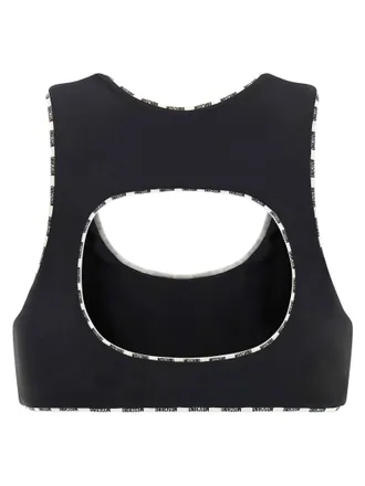 Moschino Logo-Trimmed Tank Top - Black