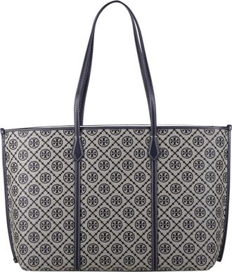 Tory Burch Femme, Sacs, Bleu, Taille: ONE Size T Monogram Perry Tote