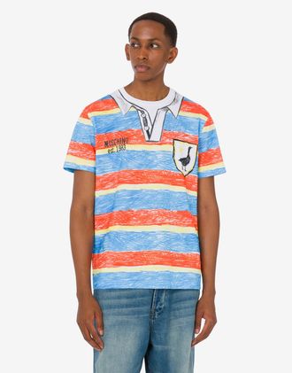 Moschino Bedrucktes T-Shirt aus Bio-Baumwolljersey - Bunt