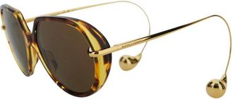 Bottega Veneta Femme, Accessoires, Brun, Taille: ONE Size Drop Squared Lunettes de soleil