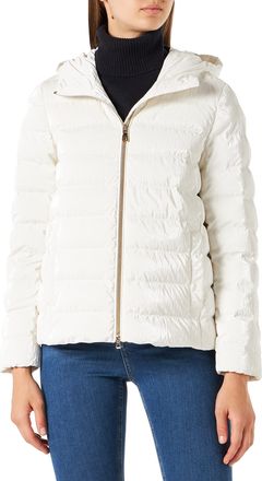 Geox Womens W MYLUSE Down Coat, Cloud White, D42(I 48)