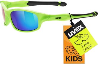 Uvex sportstyle 507 - Sonnenbrille f&uuml;r Kinder - 100% UVA-, B, C Schutz - inkl. Kopfband - green/green - one size